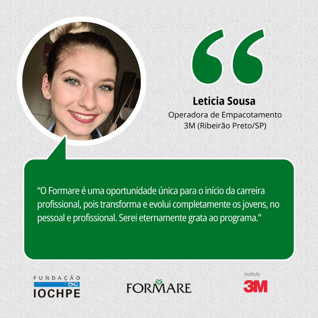 Formare é o S do ESG: Acompanhe o depoimento de Leticia Sousa, da 3M ...