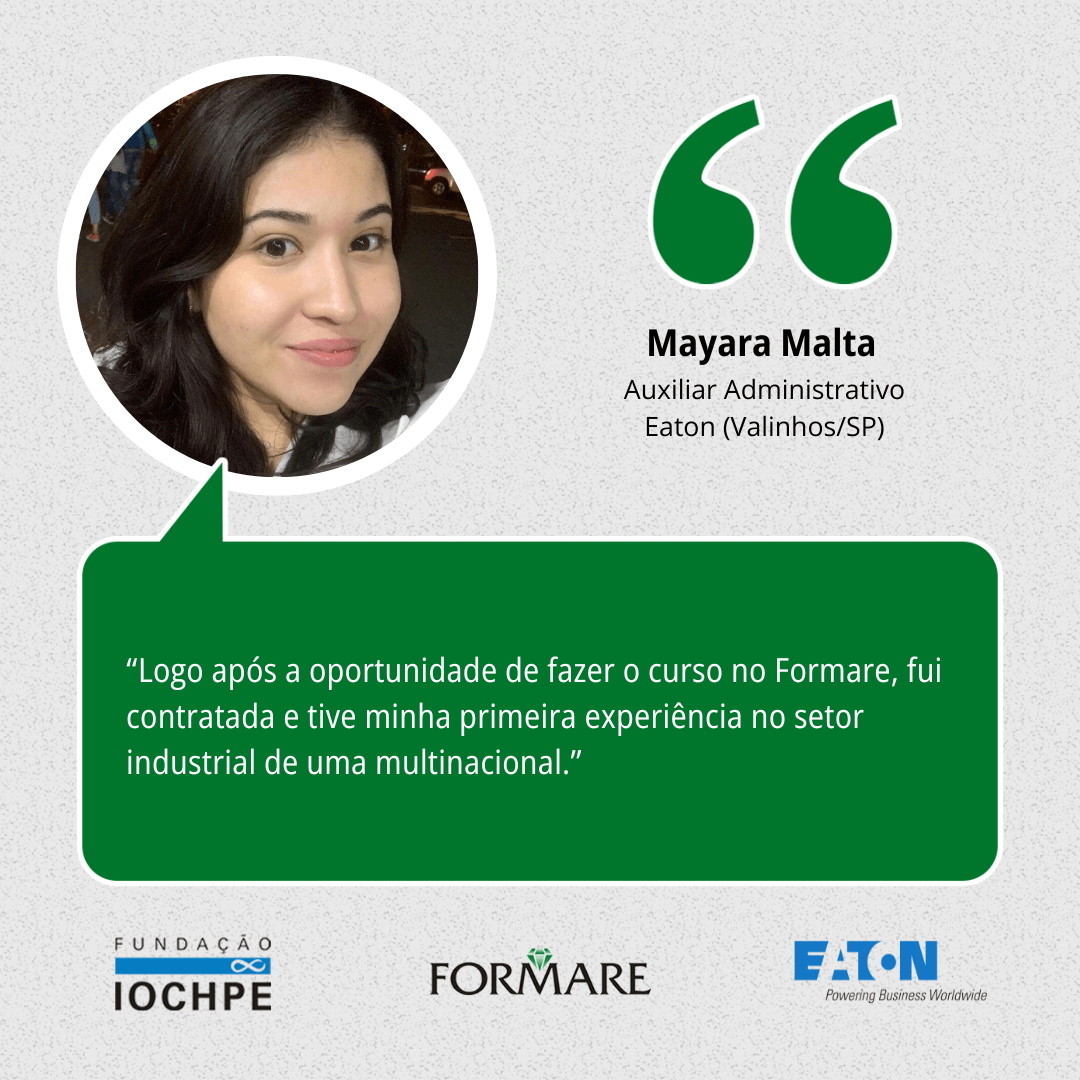 Formare é o S do ESG: Acompanhe o depoimento de Mayara Malta, da EATON ...