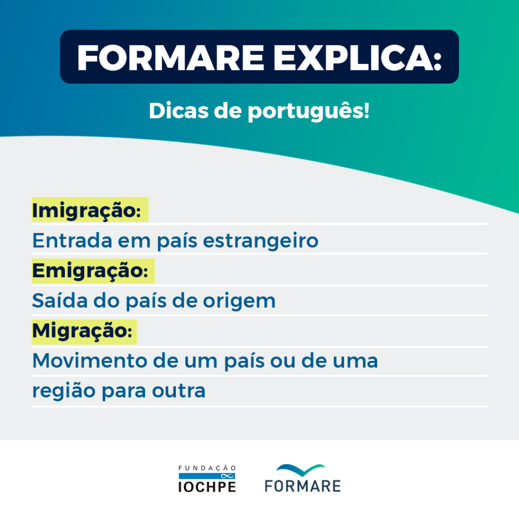 Formare Explica: Imigração, Emigração e Migração - Fundaçao IOCHPE