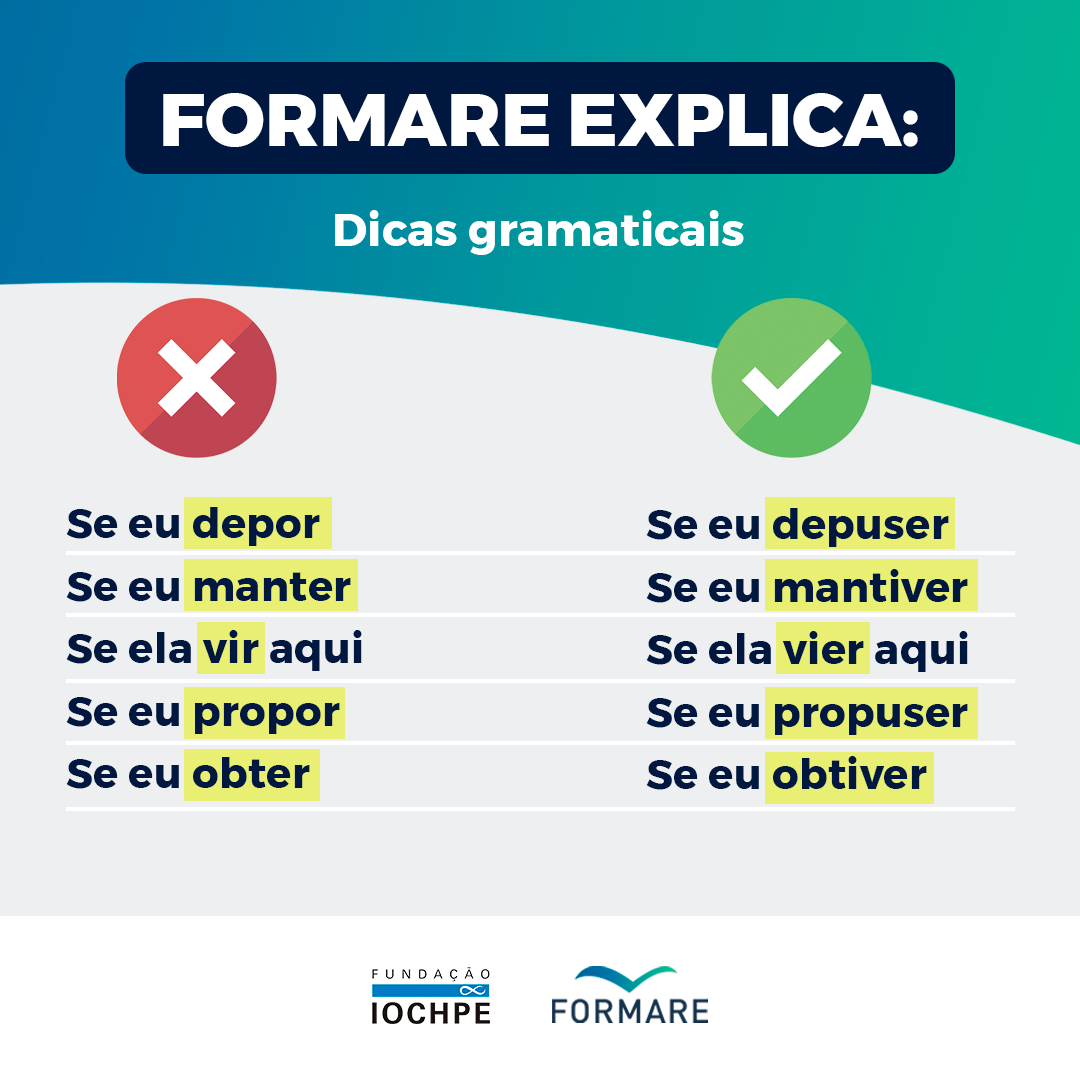 Formare Explica: Conjugação de verbos - Fundaçao IOCHPE